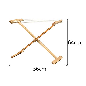 JISADER Children Laundry Drying Rack Towel Rack for Kids, Wood Clothing Dryer Educational Tool Wooden Clothes Rack for Household Home