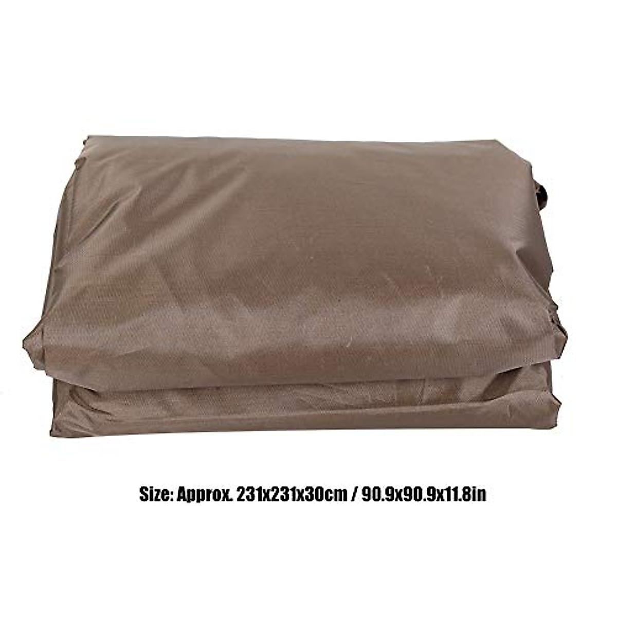 Outdoor Garden Foldable Square Rainproof Sunscreen SPA Covers Bathtub Protector Cover Hot Spring Bath Cover 90.9x90.9x11.8in (Coffee)