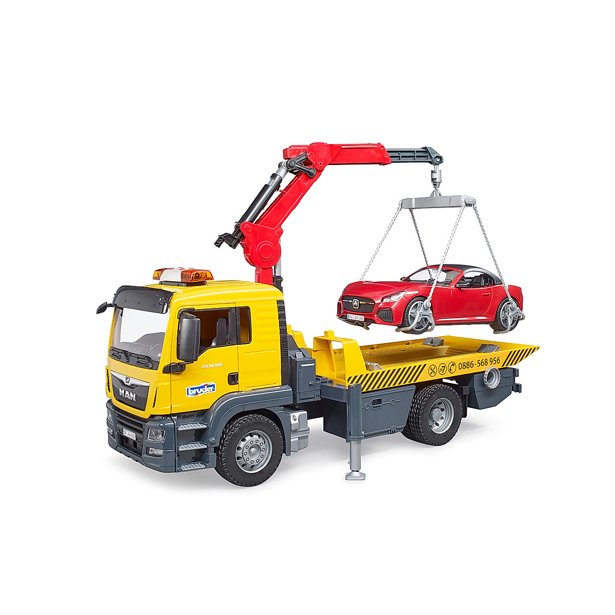 Bruder 03750 Man TGS Tow Truck Roadster and Light and Sound Module