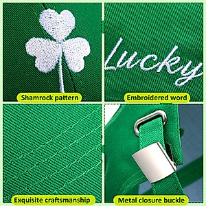 2 Pieces St. Patrick's Day Hat Shamrock Baseball Cap Accessories Adjustable Clover Caps for Men and Women (Clover Style)