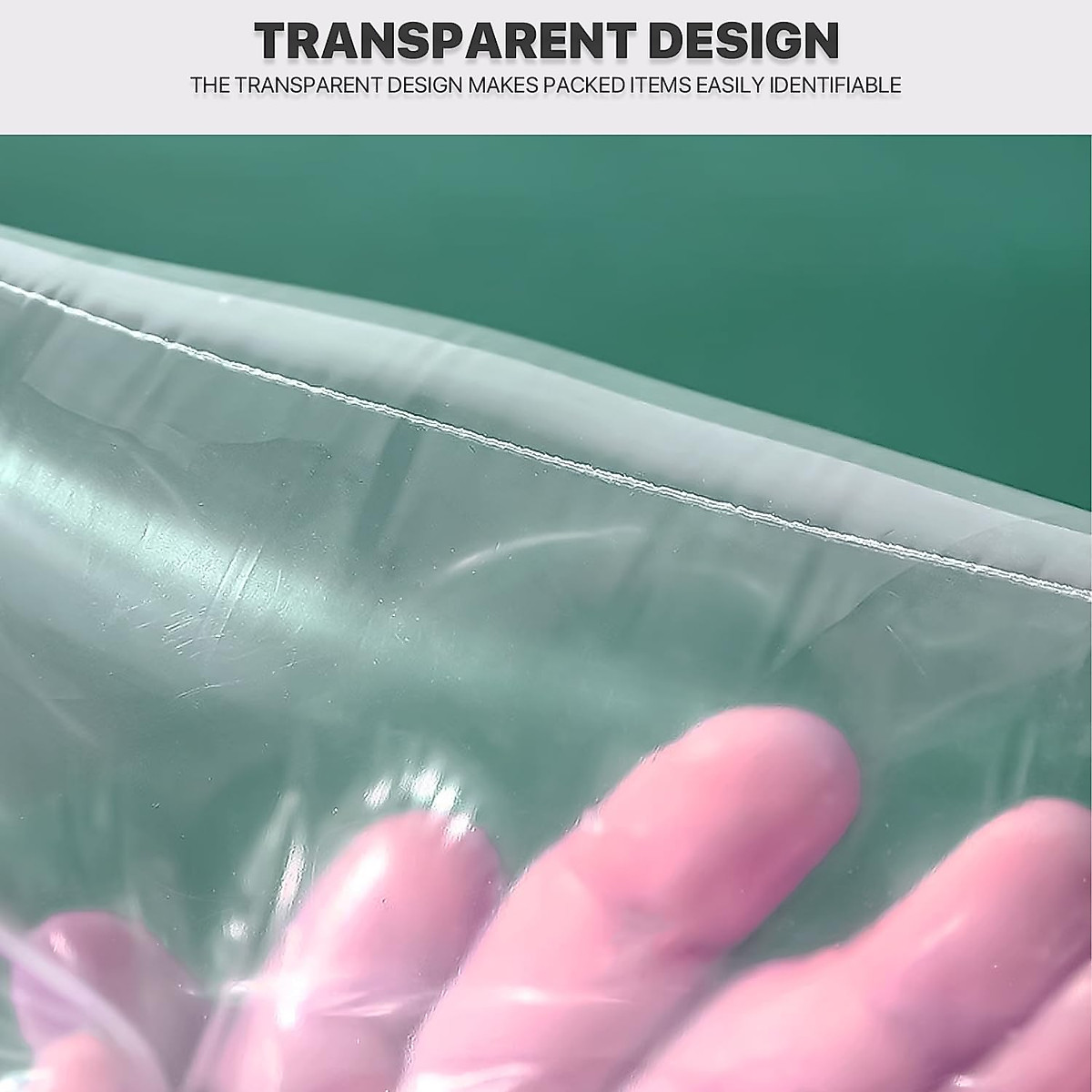 100-Count, (3" x 3") - 2.5 Mil Thickness Clear Zipper Reclosable Bag, Zip Bags, Ultra Heavy Duty Lock Seal Poly Plastic Bags for Prints, Photos, Documents, Clothing, T-Shirt