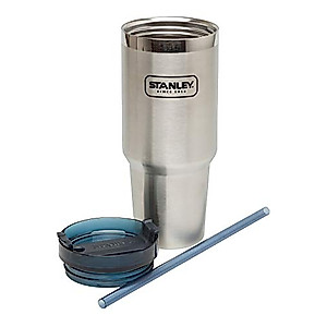 Stanley Adventure Reusable Vacuum Quencher Tumbler with Straw, Leak Resistant Lid, Insulated Cup, Maintains Heat for 4 Hours, Cold for 5 Hours, and Ice for 30 Hours - 20oz