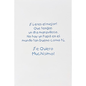 Feliz Cumpleanos Papa Tu Eres El Mejor - Happy Birthday Dad Greeting Card in Spanish Espanol with Fox