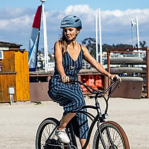 SLANIGIRO Adult Bike Helmet for Men Women - Bicycle Urban Road Helmet with Replacement Pads - Adjustable Fit System & Tail Light