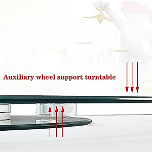 Tempered Glass Lazy Susan Turntable For Dining Table, Round Table Top Rotating Tray, Transparent Rotating Round Turntable 80 CM, Aluminum Alloy Bearing, Silent/Smooth/Not Easy To Dump Aluminium Alloy