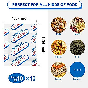 400cc Oxygen Absorbers for Food Storage - 100 Count (20x Packs of 5) - for Long Term Food Storage & Survival, Mylar Bags, Canning, Harvest Right Freeze Dryer, Dehydrated, and Preserved Foods