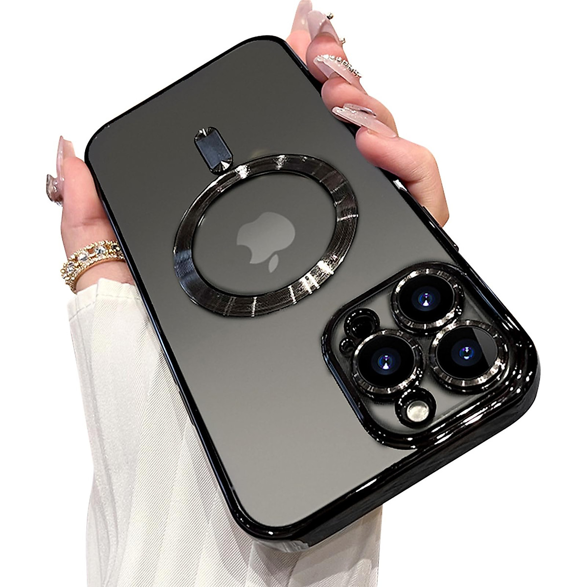 OOK Phone Case Made for iPhone 11 Pro Max (6.5 Inch) with Camera Lens Protector (Compatible with MagSafe) Anti-Scratch Shockproof Slim Magnetic Phone Cover for Women Men - Black