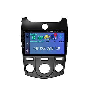 Android 12 Car Stereo Radio Player IPS GPS Navigation Built-in Wireless CarPlay Bluetooth Head Unit Supports Full RCA Backup Camera WiFi DVR TPMS for KIA Forte Cerato 2008 - 2014