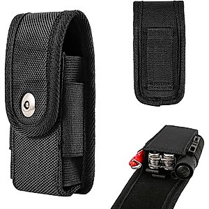 Multitool Sheath Compatible with Leatherman Wave,Tactical Knife Sheath Holster,EDC Belt Organizer,Belt Sheath for Multitool and Flashlight,EDC Belt Pouch Multitool Pouch for Men
