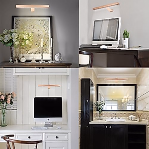 MIOBLUE Wireless Picture Lights with Remote, Recgargeable Battery Painting Light Display Lamp with 3 Lighting Modes, Dimmable Dartboard Light with Timer for Frame Portrait Art, Metal Body