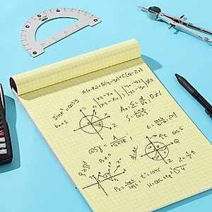 Mr. Pen- Pastel Graph Paper, 1 Pad, 11"x8.5", 4x4 (4 Squares Per Inch), Pastel Colors, 50 Sheets, Grid Paper, Graphing Paper, Graph Paper Pad, Grid Paper Pad, Colored Graph Paper