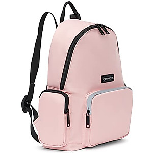 Calvin Klein Women's Basic Side Front Zipper Pocket Backpack, Mellow Rose, One Size