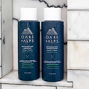 Oars + Alps Men's Sulfate Free Hair Shampoo, Infused with Witch Hazel and Tea Tree Oil, Alpine Tea Tree, 12 Fl Oz