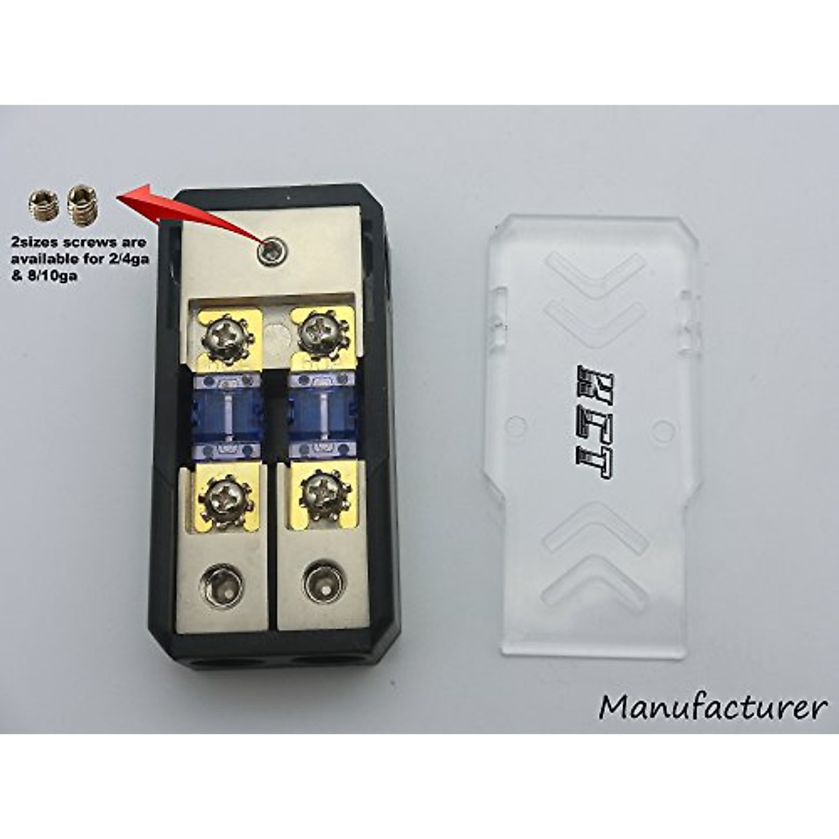 KCT factory in-LINE Mini ANL Fuse Holder 2x2/4GA-3x2/4GA with Fuse Distribution Block Stereo/Audio/CAR