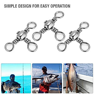 Evonecy Fishing Connector Swivels, Anti-Rust Fishing Rolling Swivels, Flexible Fishing Lovers for Fishing(2#)