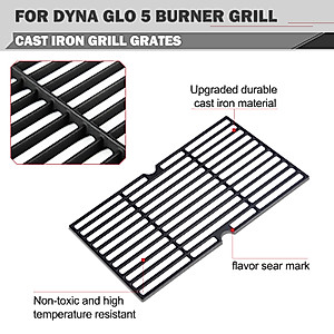 DGH474CRP Replacement Heat Tent Grates Grill Parts for Dyna Glo Grill Parts 70-02-411 Dyna glo DGH474CRP-D DGH474CRN-D Replacement Parts Grates Side Sear Plus Burner Heat Plates 70-02-412 Heat Shield