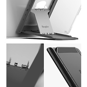 Ringke Outstanding Universal Tablet Stand Spring-Action Kickstand Multi Angle Adhesive Attachment for iPad Tablets, E-Reader, and More - Dark Gray