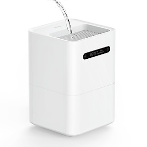 smartmi Evaporative Humidifiers, Cool No Mist Humidifiers for Bedroom, Air Humidifiers for Baby, 4L Top Fill, Self-Cleaning, Quiet, Smart APP Control, Auto Shutoff, Air-drying, Shockproof