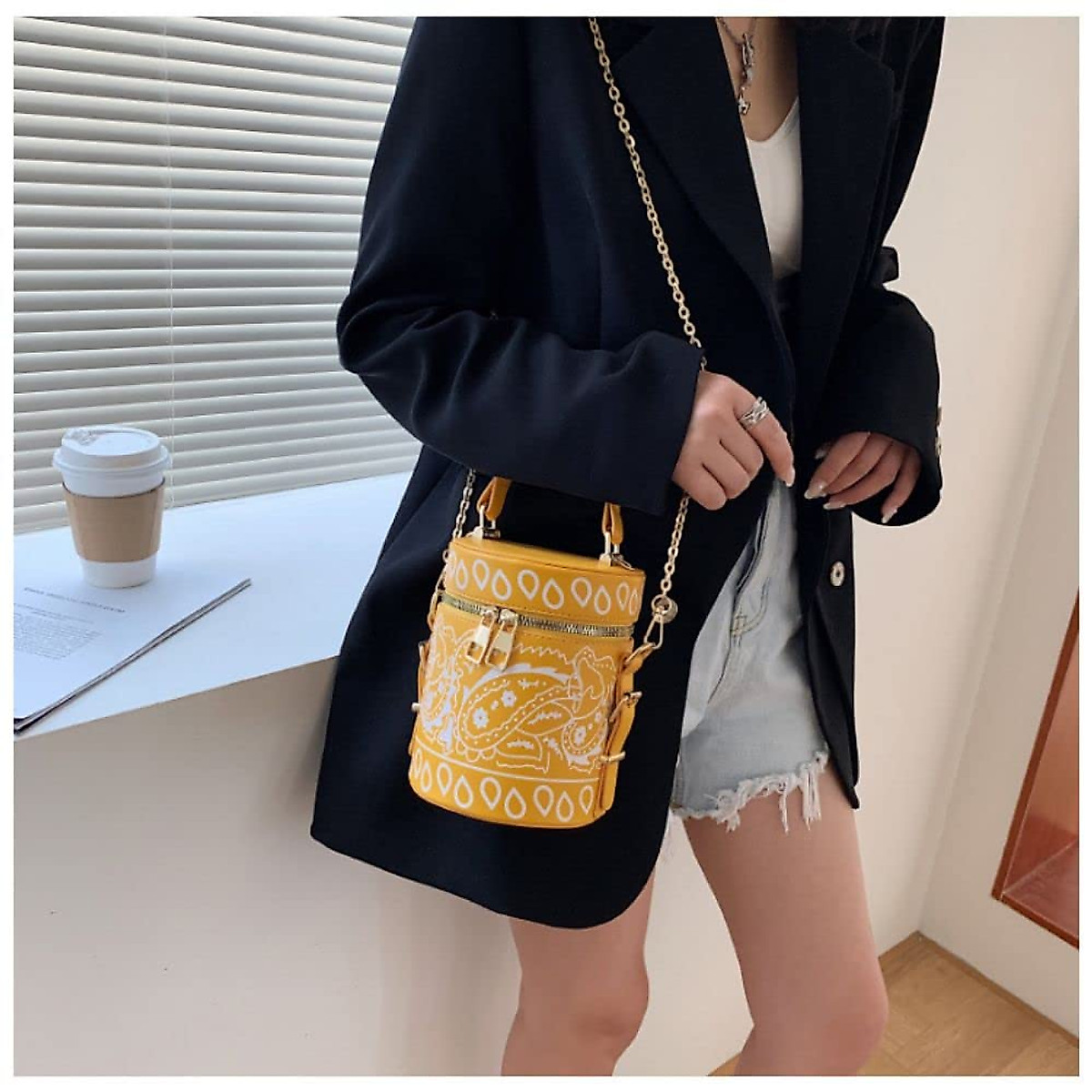 BVWEY Ethnic Style Bucket Bags Women's Crossbody Shoulder Bags Summer Beach Handbag