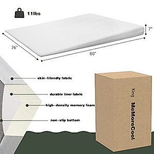 3 in 1 Wedge Bed Mattress Elevator, Topper or Under Bed Leg Elevation 7-Inch Incline Foam Support, Ideal Wedge Mattress for Acid Reflux, Neck & Back Pain, Heartburn, Germs, Snoring, King