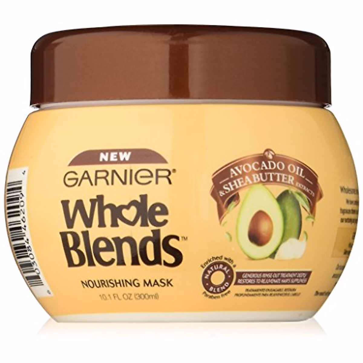 Garnier Whole Blends Hair Mask with Avocado Oil & Shea Butter Extracts, Dry Hair, 10.1 fl. oz.