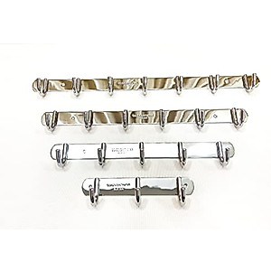 Wall Hooks for Hanging | Wall Hanger Heavy Duty | Stainless Steel Coat Hooks Wall Mounted | Towel Hooks for Bathrooms 19 Inch 7 Hooks