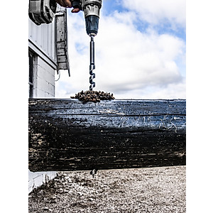 Century Drill & Tool 38748 Ship Auger Nail Cutter Power Bit, 3/4" x 18", 3/8" Shank Size - Heavy-Duty Precision Wood Drilling