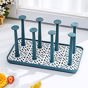 TOPINCN Cup Drying Rack, Bottle Drying Rack Stand Cup Drying Rack with Drain Tray Mug Tree Holder Bottle Drainer Stand for Kitchen (#2)