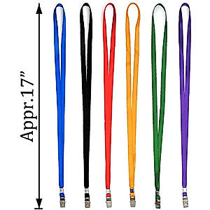 Name Tags,Bird Fiy 50 Pcs Waterproof Type Clear Plastic Horizontal Name Tag Badge Id Card and 50 Pcs Blue Lanyard