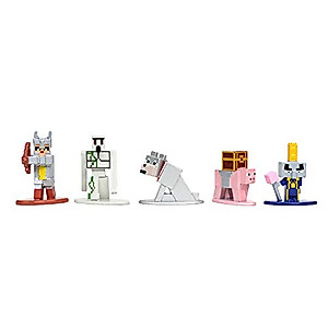 Jada Toys Minecraft Dungeons Nano Metalfigs 1.65" Die-cast Collectible Figures 20-Pack Wave 4, Toys for Kids and Adults Silver