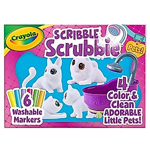 Crayola Scribble Scrubbie Pets Tub Set, Toys for Girls & Boys, Gifts for Kids, Ages 3, 4, 5, 6