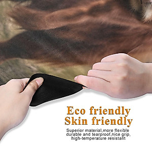 GOODOLD Highland Cow Yoga Mat, 71 x 26 Inch Non-slip Yoga Mats Folding Travel Exercise Mat Indoor Outdoor Gym Pilates with Storage Bag for Women Men