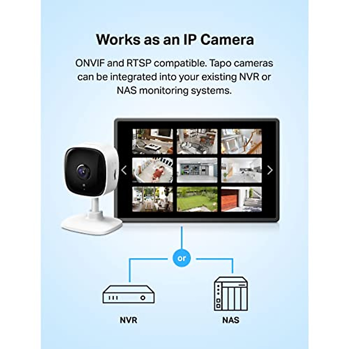 TP-Link Tapo 2K Indoor Security Camera for Baby Monitor, Dog Camera w/ Motion Detection, 2-Way Audio Siren, Night Vision, Cloud & SD Card Storage(Up to 256 GB), Works w/ Alexa & Google Home(Tapo C110)