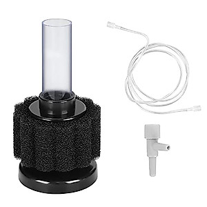 AQUANEAT Mini Sponge Filter,Aquarium Sponge Filter for Betta Fish Tank with Airline Tubing and Control Valve, up to 3Gal