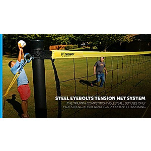 Triumph Classic Volleyball Set - Includes Regulation Size Volleyball, Pump and Padded Carry Case