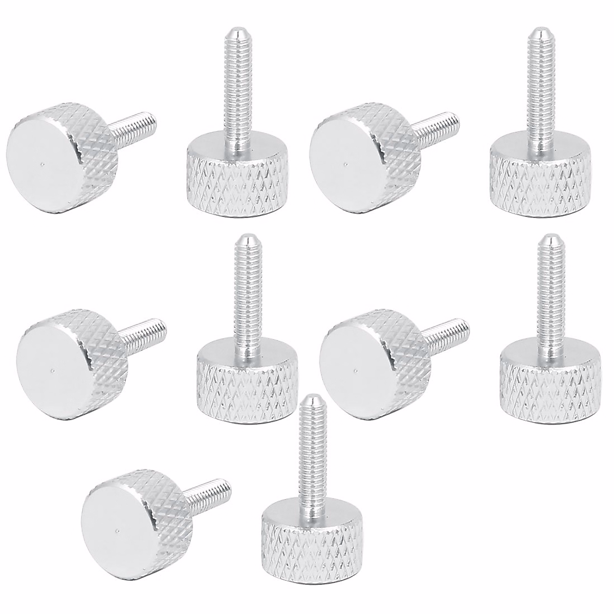 Aexit Computer PC Cleaning & Repair Graphics Card Knurled Head Thumb Screws Silver Tone Computer Screws M3x12mm 10pcs