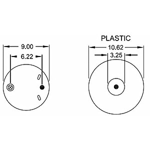 2 pack of TORQUE Air Spring Bag for Freightliner Trucks (Replaces Freightliner 16-13810-000, 1613810000, Firestone 9780, 8537, W01-358-9780, 1R12-189, 1R12-303) (2 x TR9780)