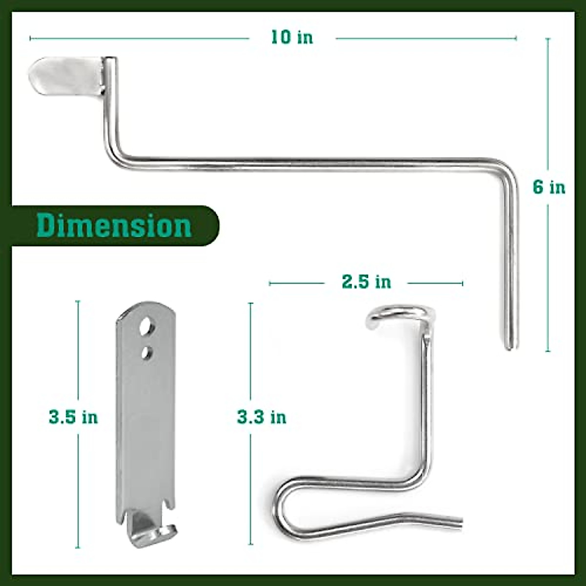 20 Pcs Fence Wire Tightener Tool with 1pc Tensioning Handle with 304 Stainless Steel and 3 pcs Easy Twist Fence Tool,Barbed Wire Fence Tightener for Fast Tighting Metal Fence Post