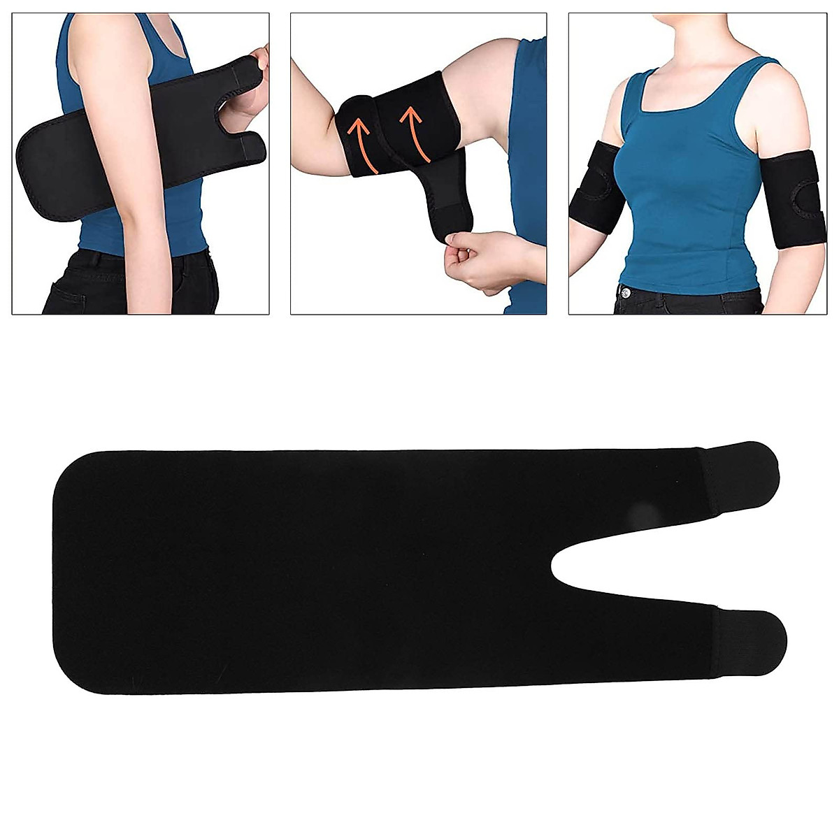 Arm Sleeve Upper Arm Trimmer, Biceps Compression Support Brace Adjustable Strap Arm Support, Sweat Arm Shaper Wrap Band for and Sports Workout
