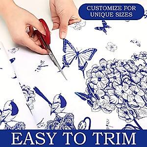 Gersoniel 10 Sheets Drawer Liners for Dresser Scented Drawer Liners Drawer Paper Liner Non Adhesive Scented Liners for Drawers Fragrant Drawer Liners for Home Shelf Closet (Blue Butterfly, Linen)