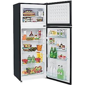 RCA RFR725 2 Door Apartment Size Refrigerator with Freezer, Stainless,7.5 cu ft
