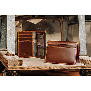 House of Jack Co. Slim Card Wallet | Bifold Credit Card Wallet For Men | Full Grain Cowhide | Minimalist Front Pocket Wallet | Mens Card Holder | Travel Wallet
