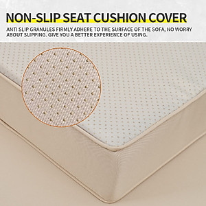 Lviden 7 Pieces Outdoor PE Wicker Furniture Set Patio Rattan Sectional Conversation Sofa Set with Khaki Cushions and Glass Top Table