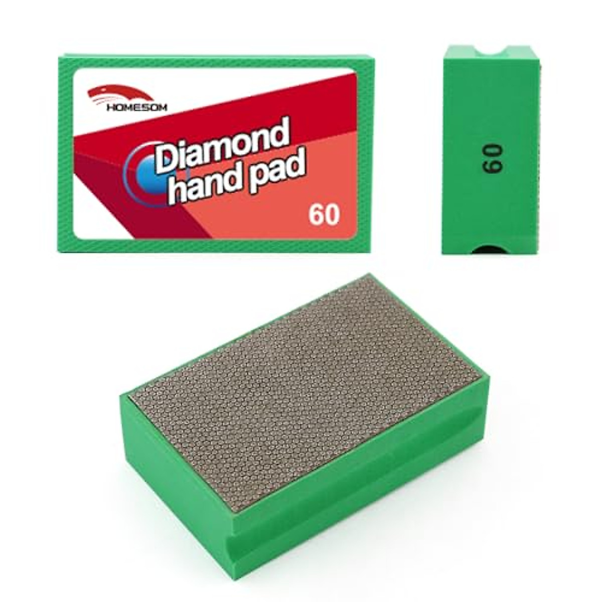 HOMESOM Diamond Hand Polishing Pads Electroplated Diamond Tools Pad For Granite MarbIe Stone Glass 60 Grit