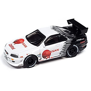 Auto World Xtraction Import Heat 1999 Nissan Skyline GTR (White/Black) HO Scale Slot Car