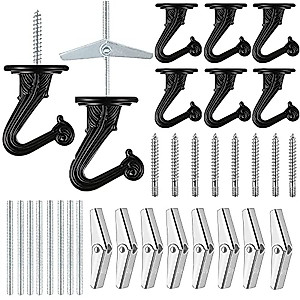 Alovexiong 8 Set/32Pcs Swag Ceiling Hooks Heavy Duty Swag Hook with Hardware for Hanging Plants Ceiling Installation Cavity Wall Fixing