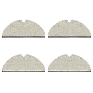 SONGRUI Replacement Spare Microfiber Mop Cloth Pad Compatible With Roborock E4, E5, S5, S5 Max, S6, S6 Pure, S6 MaxV, Q5, Q5 Pro, Q5 Pro+, Q7, Q7 Max, Q8 Max And Q8 Max+ Vacuum Robots 4 Pcs Kit