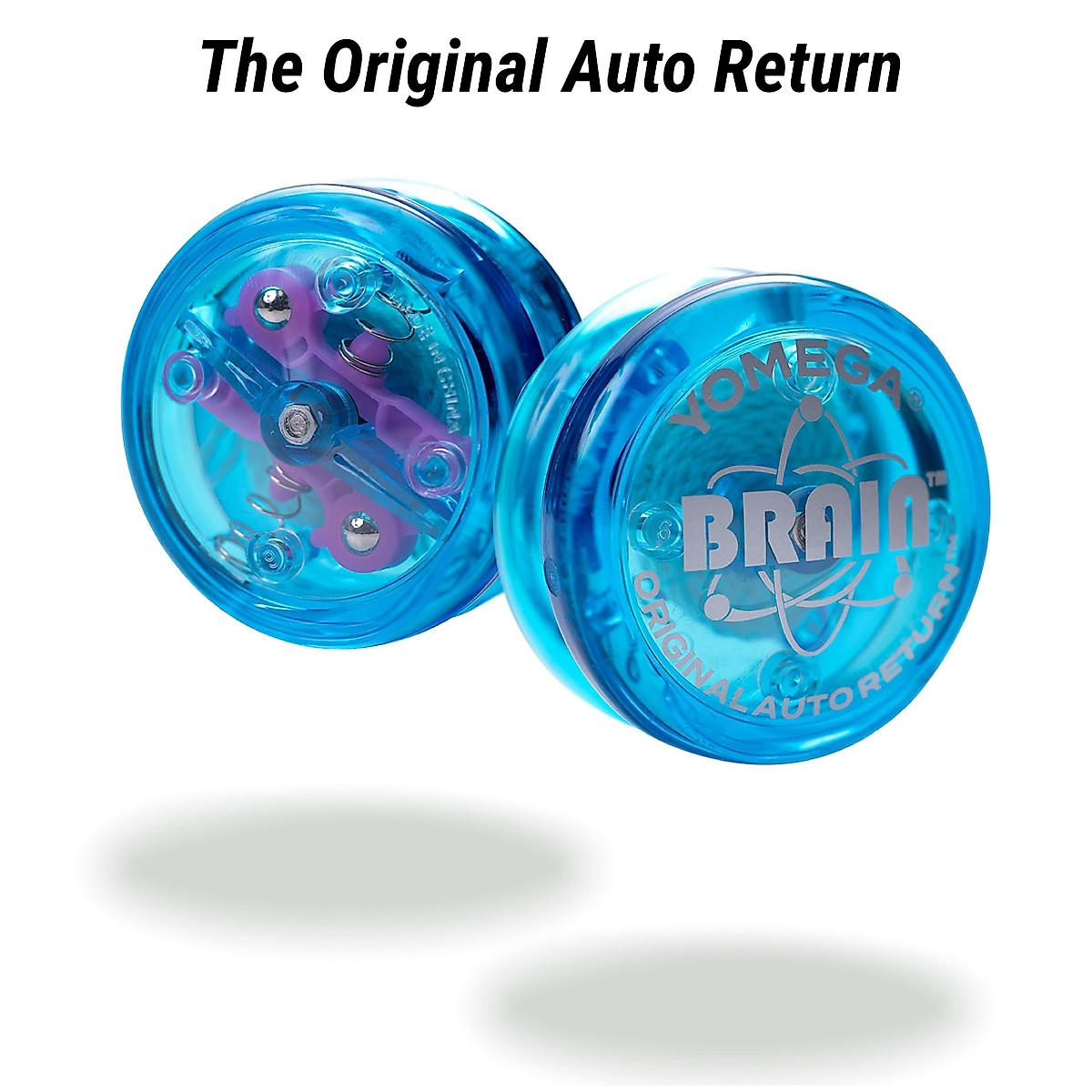Yomega The Original Brain - Professional Yoyo for Kids and Beginners, Responsive Auto Return Yo Yo Best for String Tricks + Extra 2 Strings & 3 Month Warranty (Blue)
