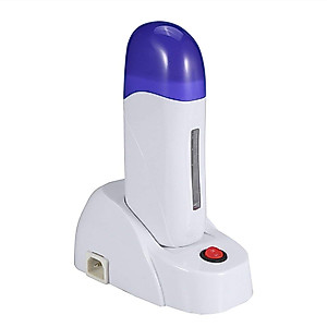 Roll-On Electric Waxing Machine for Painless Hair Removal, Warm Roller Wax Cartridge with Pedestal for Women and Men