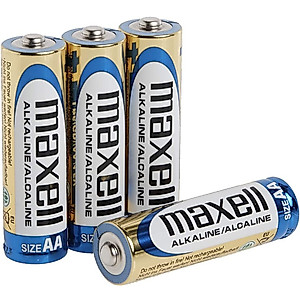 Maxell – 723465, Reliable AA Alkaline Battery - 10x Long-Lasting with 1.5V Performance with Mercury & Cadmium Free - Ideal for Wireless Keyboards, Mouse, Clocks, Flashlights & Toys - Pack of 4